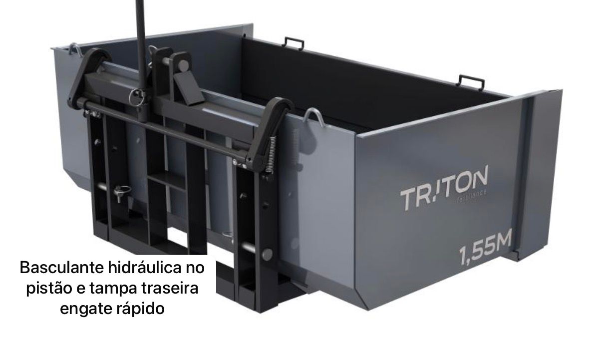 Plataforma hidráulica traseira/caçamba , Marca: Triton Modelo ...